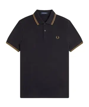 Fred Perry Logo-embroidered Polo Shirt - Black