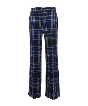 MSGM Checked Fringed Edge Trousers
