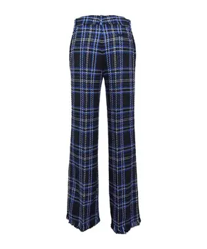 MSGM Checked Fringed Edge Trousers