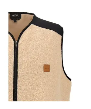 A.p.c. Nate Logo Patch Zip-up Vest