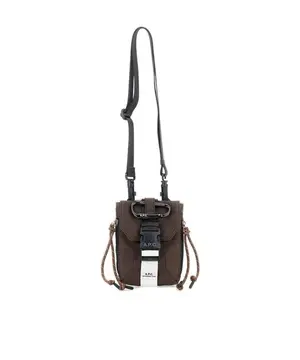 A.p.c. Buckled Foldover Top Messenger Bag - Black