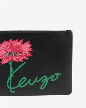 Kenzo Tulip' Pouch In Leather