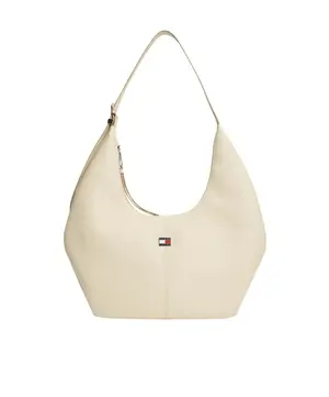 Tommy Hilfiger Flag Plaque Slouch Hobo Bag - Nude
