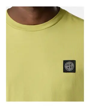 Stone Island Short Sleeve T-shirt In Cotton Jersey - Fern