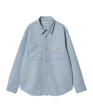 Carhartt Work In Progress Walter Logo Patch Overshirt - Gray