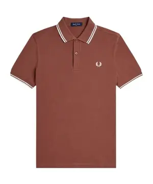 Fred Perry Logo Polo Shirt - Brown