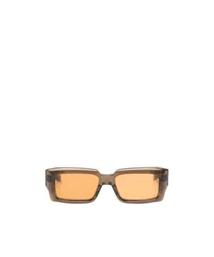 JACQUES MARIE MAGE Quant Rectangle-frame Sunglasses - Nude