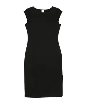 Calvin Klein Cap-sleeve Midi Dress - Black