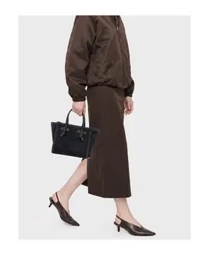 GIANNI CHIARINI Firenze Miss Marcella Suede Leather Handheld Crossbody Bag