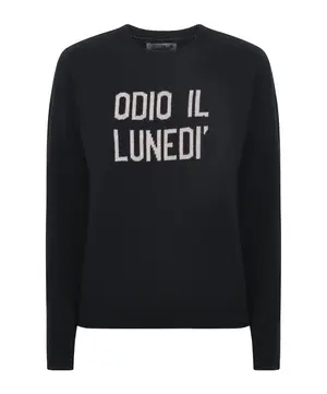 MC2 SAINT BARTH Slogan Knitwear - Black