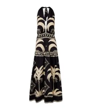 Johanna Ortiz Printed Cotton Maxi Dress - Black