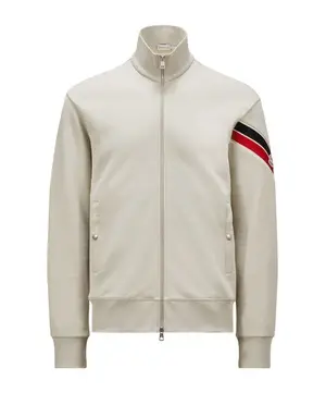 Moncler Zip Up Hoodie - Beige