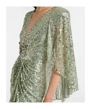 Jenny Packham Carrie Caped Embellished Gown