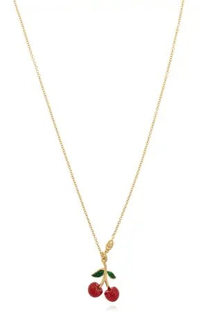 COACH Cherry Pendant Chained Necklace