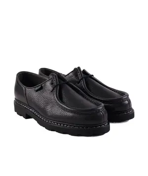 Paraboot Round Head Loafer Shoes - Black