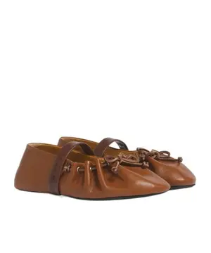 Marni Leather Mary Jane Soft Ballerinas