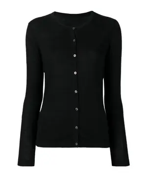 Lela Rose Round Neck Cardigan - Black