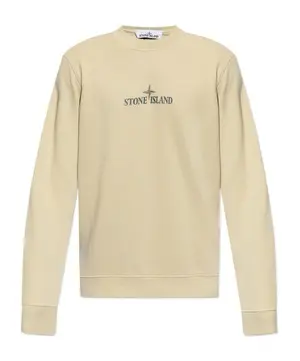 Stone Island Stone Island Cotton Crewneck Sweatshirt With Logo Plaster