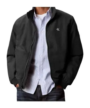 Calvin Klein Embroidered Logo Zip-up Jacket - No