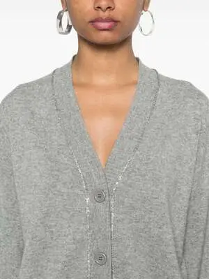 Fabiana Filippi Sequin-embellished Virgin Wool Blend Cardigan