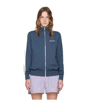 Palm Angels Stand-neck Long-sleeved Casual Jacket
