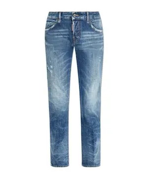 Dsquared2 Distressed Cropped Jeans - Blue
