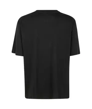 Majestic Filatures Cotton T-shirt With Ribbed Crew Neck And Short Sleeves - Black