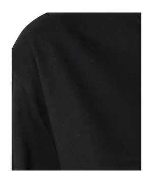 Majestic Filatures Cotton T-shirt With Ribbed Crew Neck And Short Sleeves - Black