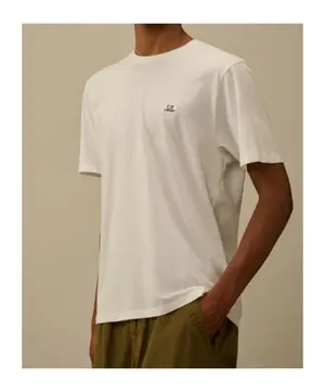 C.P. COMPANY C.P. Company Logo-Detail Crewneck T-Shirt White Gauze