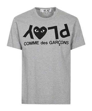 Comme Des Garçons Logo-print T-shirt - Gray