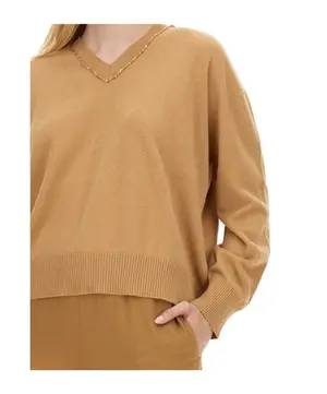 Fabiana Filippi Embellished V-neck Knitted Jumper
