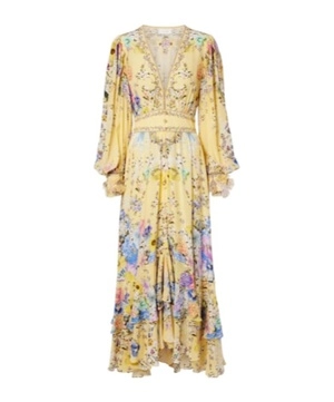 Camilla Floral Embellished Silk Maxi Dress