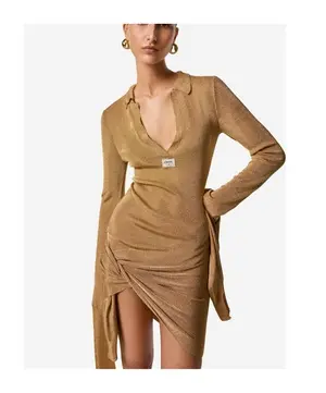 Coperni Knotted Sleeved Dress