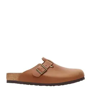 BIRKENSTOCK Boston Buckled Clogs - Brown
