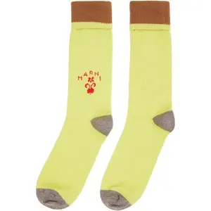 Marni Wool Flower Logo Mid-calf Socks