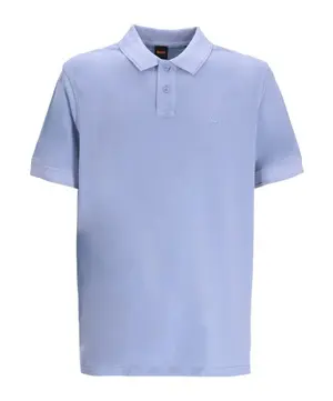 Hugo Boss Logo-print Cotton Polo Shirt - Blue