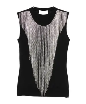 Sportmax Round Neck Sleeveless Vest - Black