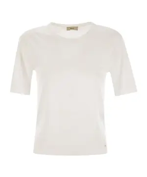 Herno Lyocell And Cotton T-shirt - White