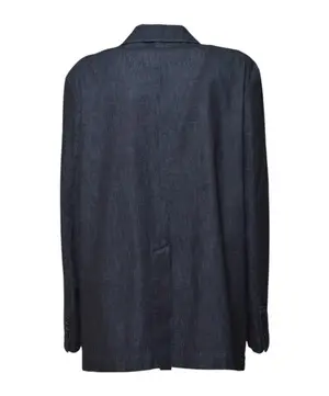 Aspesi Double-breasted Long Sleeved Denim Blazer