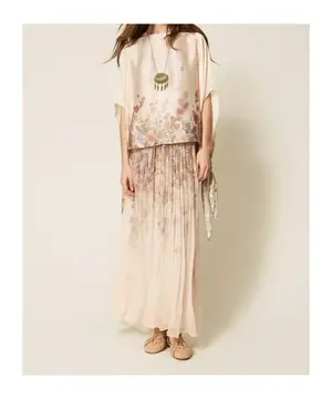 TWINSET Printed Shawl Cover-up