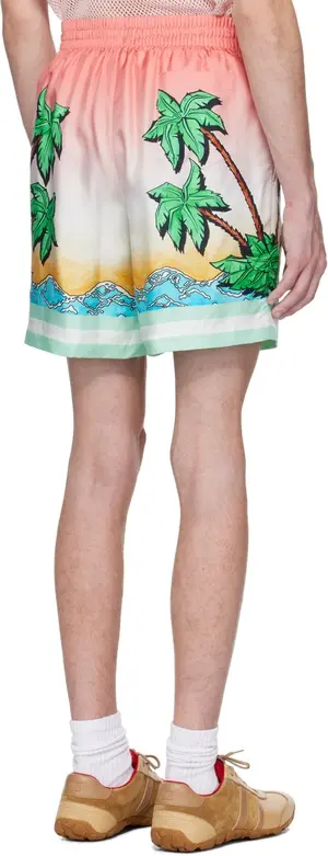 Casablanca Graphic Print Tennis Shorts - Multi-color