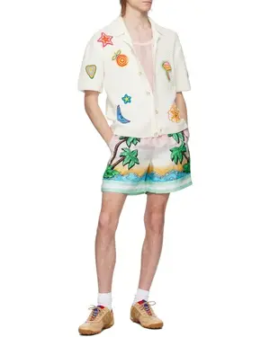 Casablanca Graphic Print Tennis Shorts
