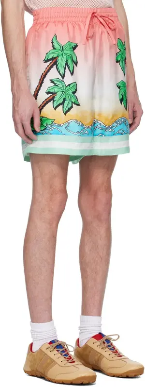 Casablanca Graphic Print Tennis Shorts