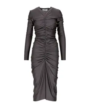 Philosophy Di Lorenzo Serafini Long-sleeved Pleated Dress - Black