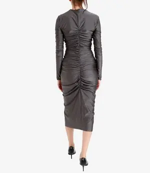 Philosophy Di Lorenzo Serafini Long-sleeved Gathered Midi Dress