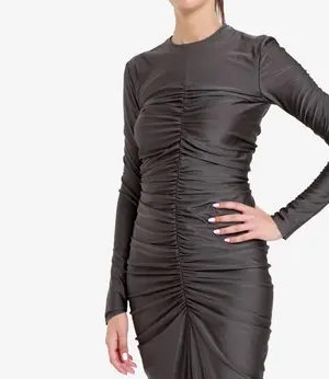 Philosophy Di Lorenzo Serafini Long-sleeved Gathered Midi Dress