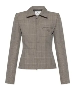 COURREGES Prince Of Wales Checked Zip-up Jacket