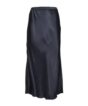 Aspesi Long Satin Skirt - Black