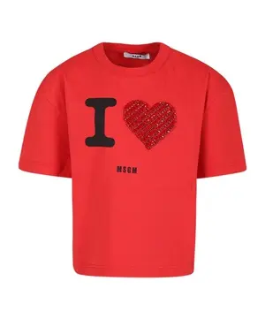 MSGM Logo-print T-shirt - Red