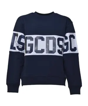 Gcds Logo Band Crewneck Sweatshirt - Black
